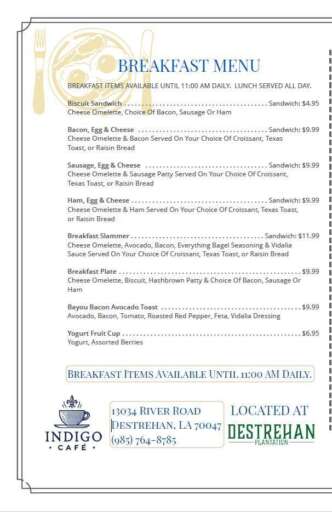 Indigo Cafe – Destrehan Plantation